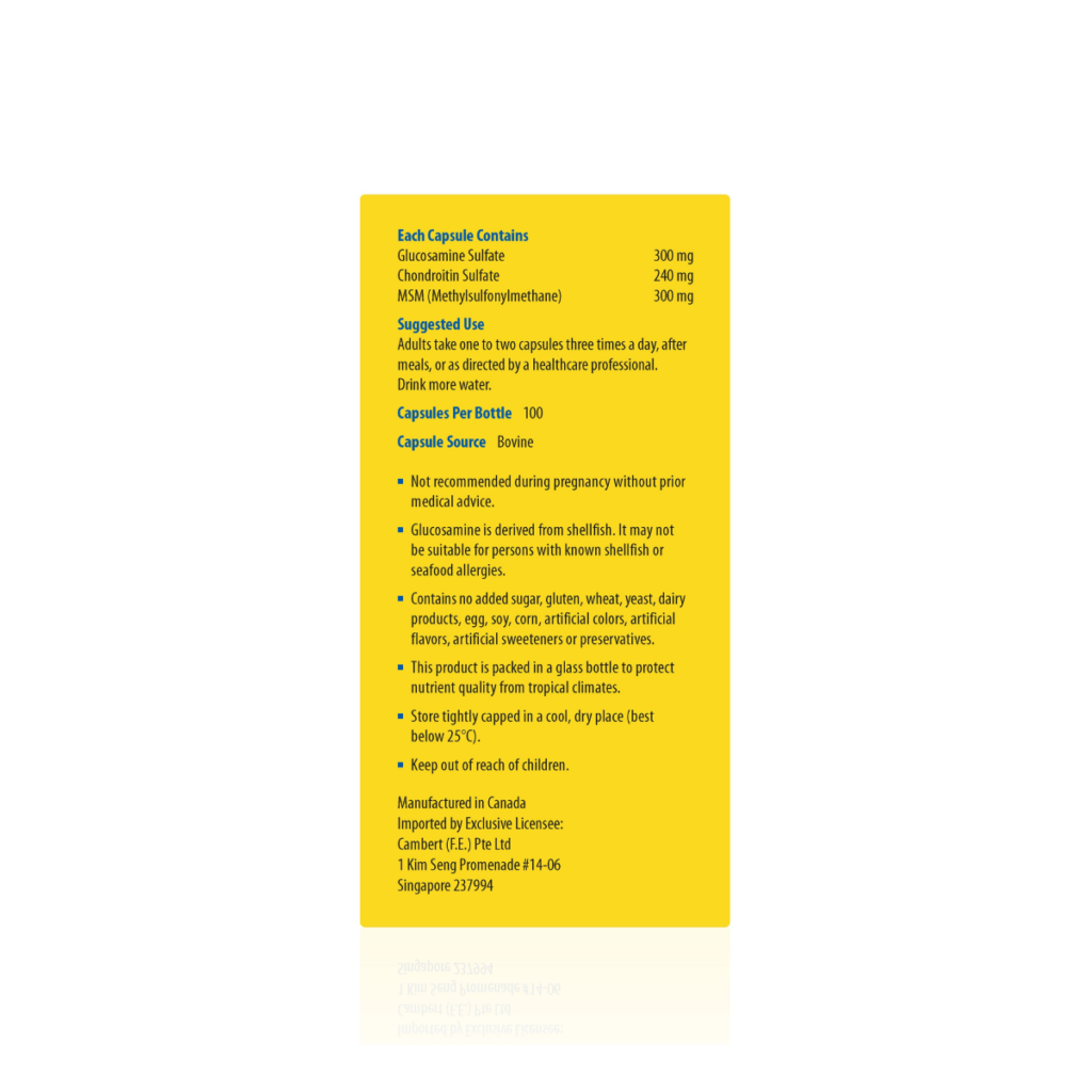 KORDEL'S GLUCOSAMINE 300 + CHONDROITIN + MSM 100s - Nuvanta