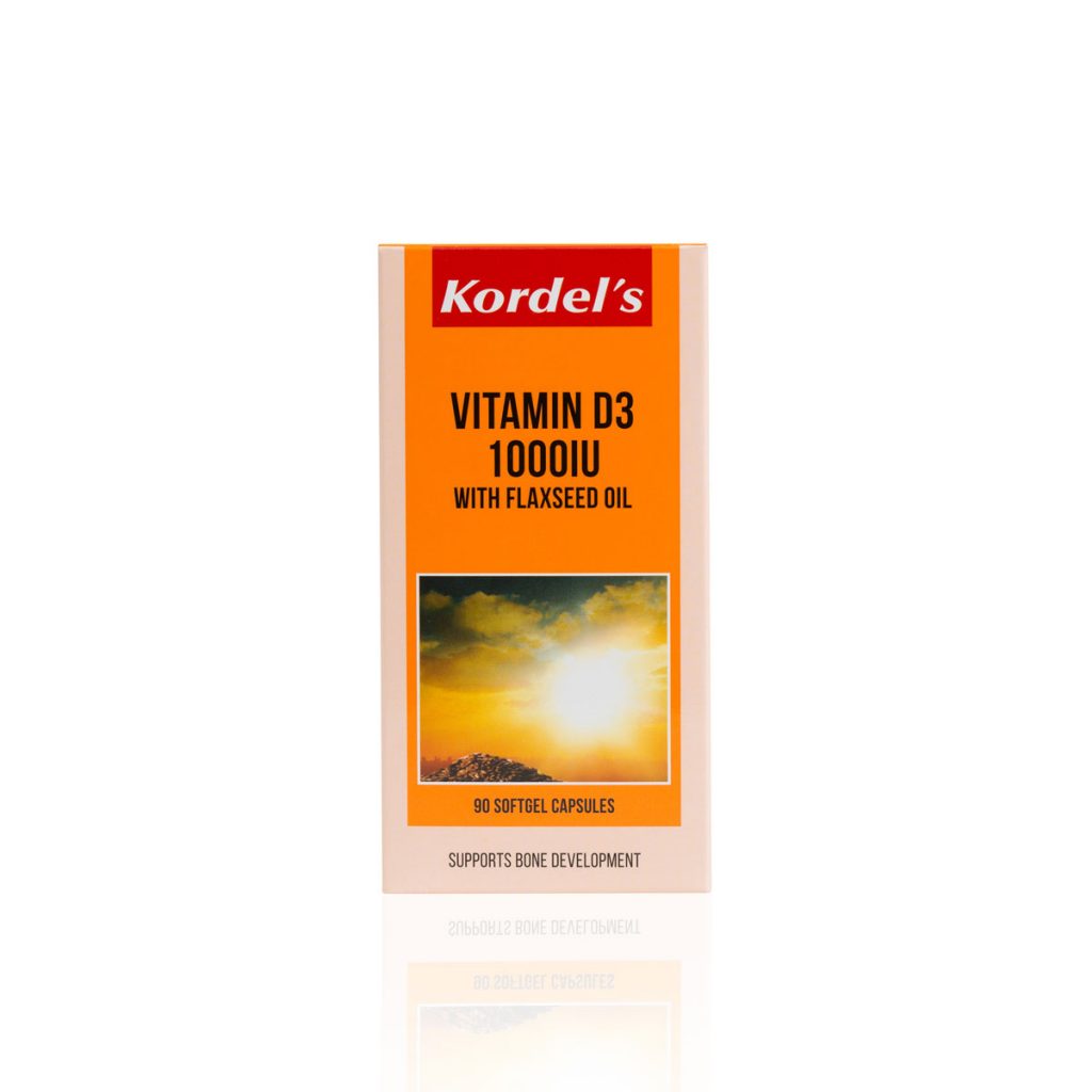 KORDEL'S VITAMIN D3 1000 IU with FLAXSEED OIL 90s - Nuvanta